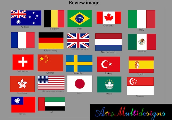 Collage De Todas Las Banderas Del Mundo Collage De Banderas Con Las