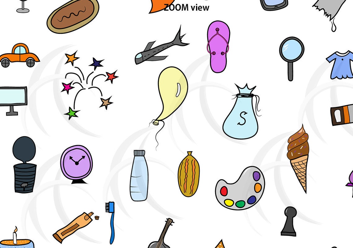 Hand Drawn Vector Clipart / Clip Art Bundle / Vector Bundle / - Etsy
