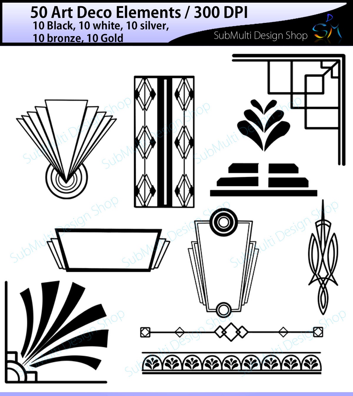 Art Deco / High Quality / Art Deco Elements / Art Deco Element - Etsy