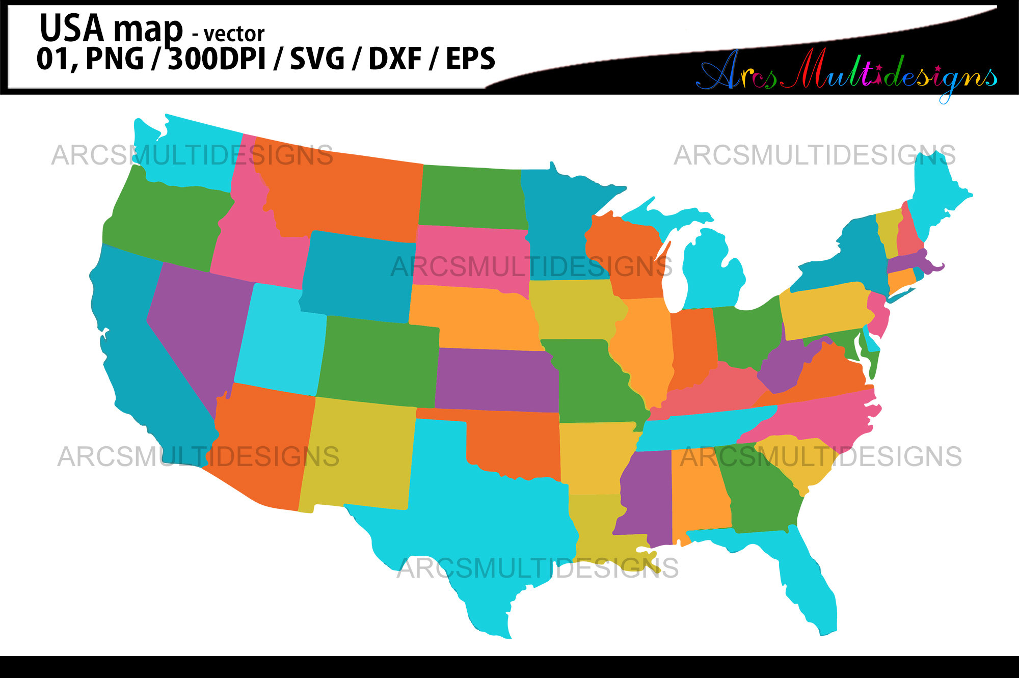 Usa Map / United States Map / Unites States Svg / Usa Map Svg - Etsy Canada