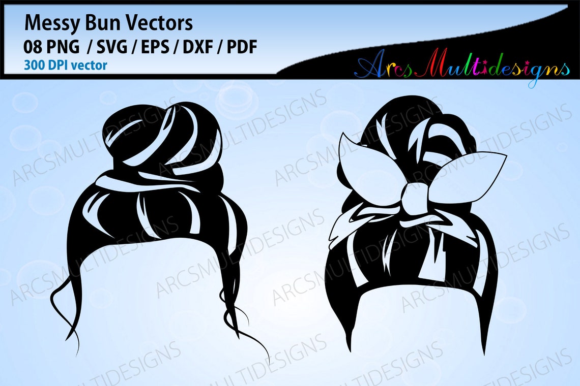 Messy Bun Hairstyle SVG / Messy Bun Svg / Messy Bun Hair - Etsy