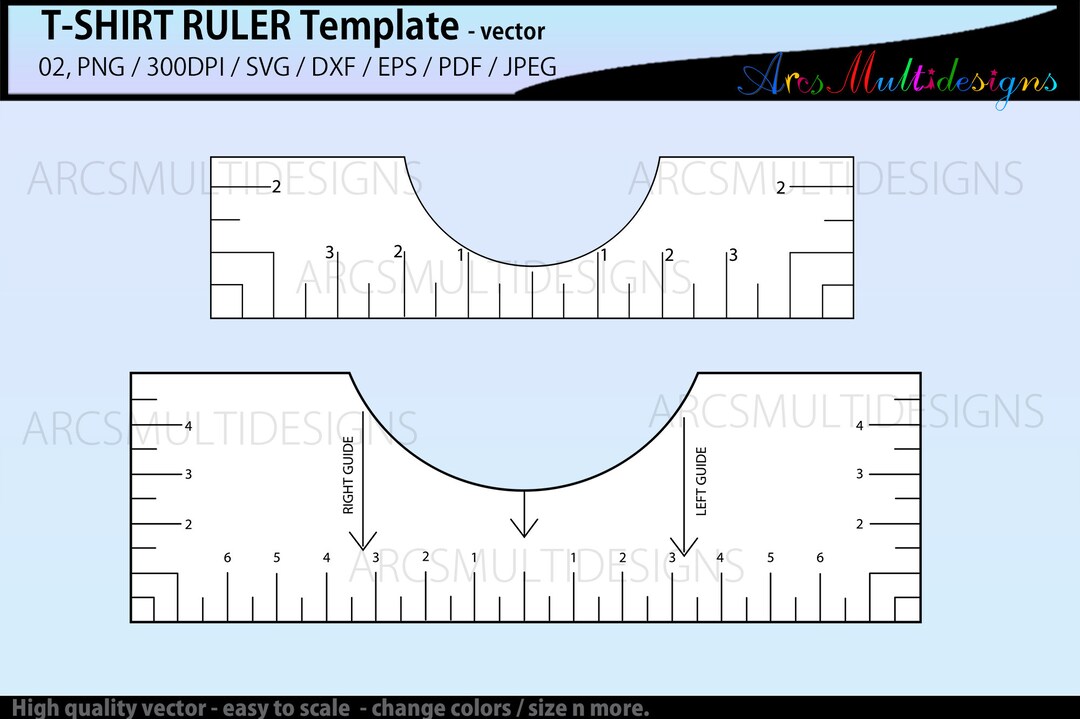 T-shirt Alignment Ruler SVG: Shirt Placement Guide (digital Download ...