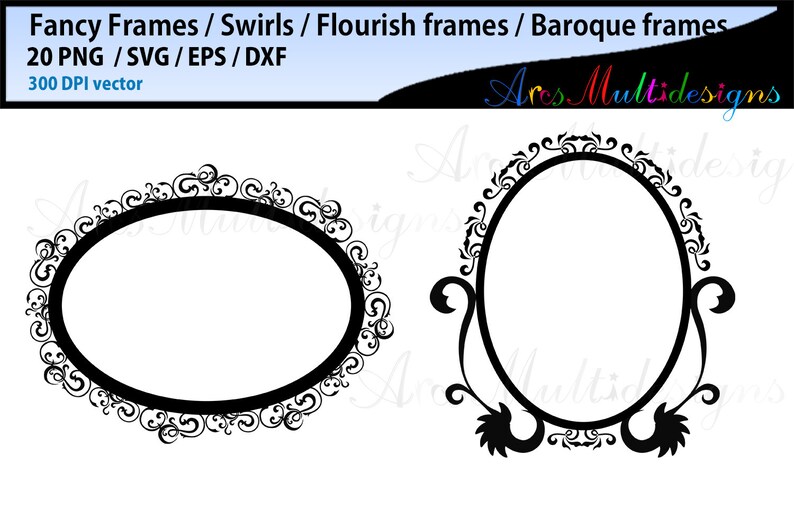 Fancy frames SVG bundle / fancy labels SVG / baroque frames svg ...