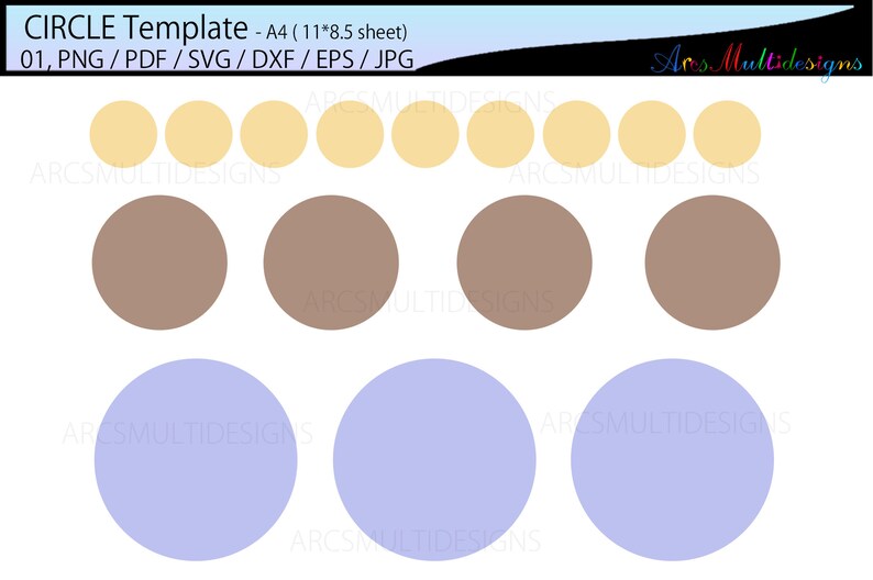 Circle Template Bundle / Circle Templates / Circle Vector / 2 - Etsy