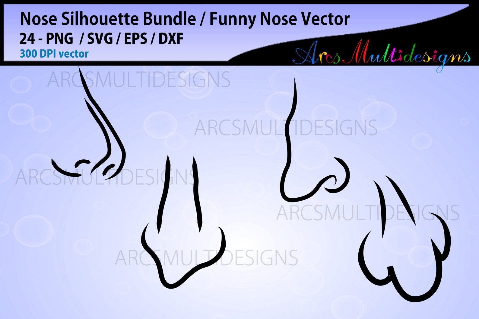 Nose Silhouette Bundle / Nose Svg Bundle / Funny Cartoon Nose - Etsy