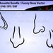 Nose Silhouette Bundle / Nose Svg Bundle / Funny Cartoon Nose ...
