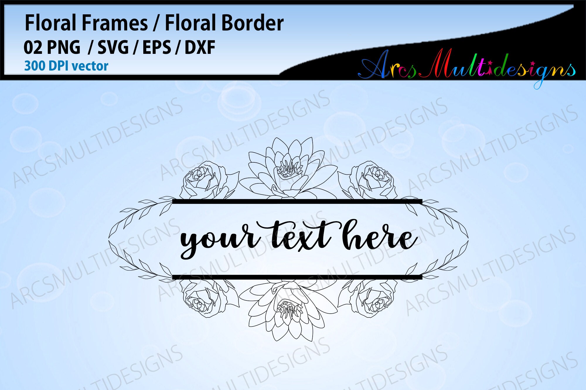 Floral Frames Svg Template / Floral Border Svg - Etsy Canada