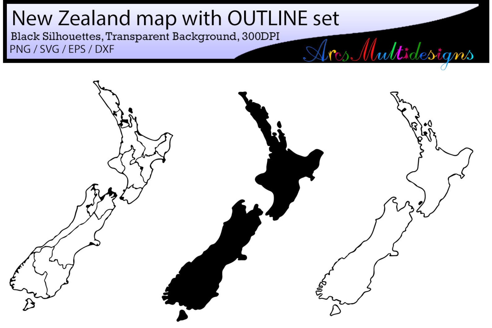 New Zealand Provinces / New Zealand Map / New Zealand Outline - Etsy