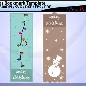 Christmas Bookmark Template / Christmas Bookmark Svg - Etsy