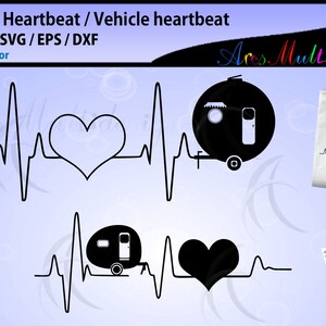 Camper Heartbeat SVG / Camper Heart Beat Vector / Camping Heartbeat ...