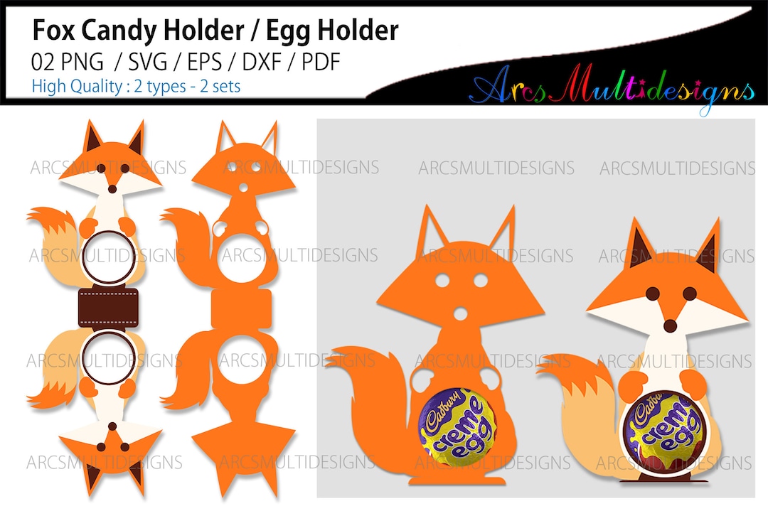 Fox Candy Holder Svg / Fox Egg Holder Svg / Fox Holder - Etsy