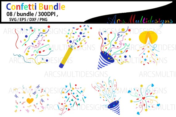 Confeti / confeti svg / confetti svg bundle / confetti bundle - Etsy España