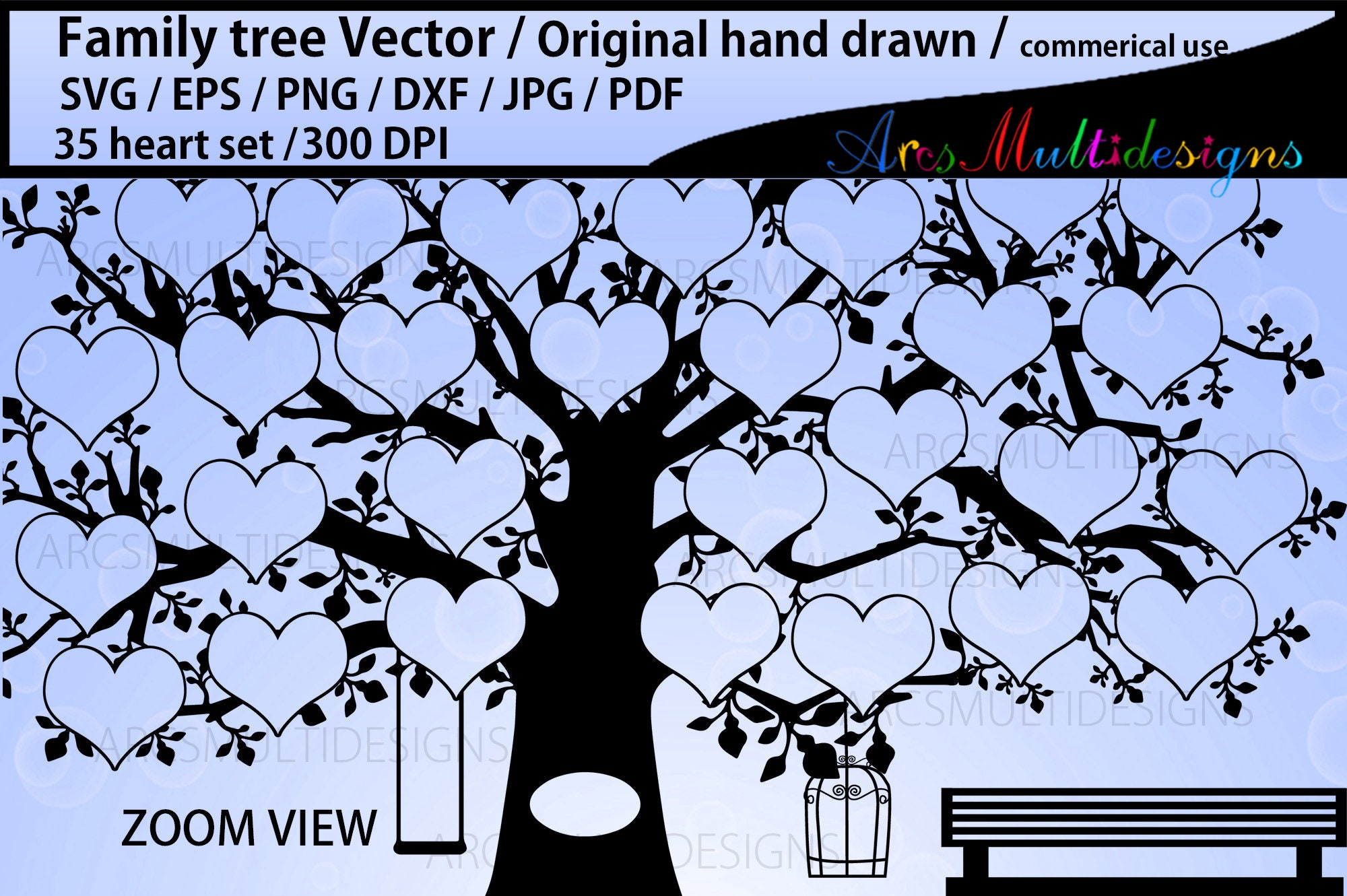 35 Heart Family Tree Clipart EPS Dxf Png Pdf Jpg SVG - Etsy