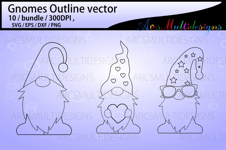 Gnomes Outline Svg / Gnomes Outline Vector / Gnomes Silhouette - Etsy