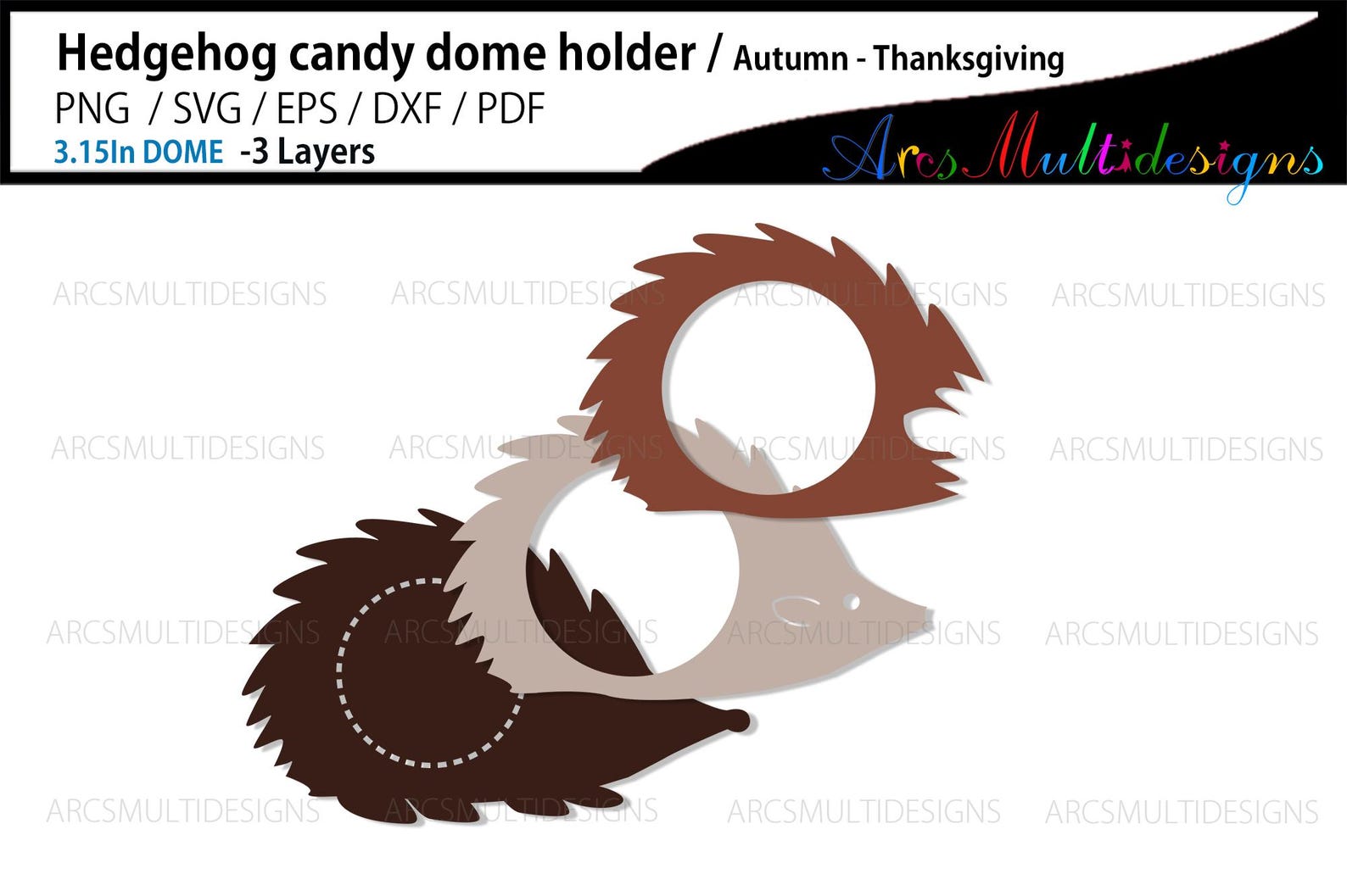 Hedgehog Candy Dome Holder SVG - Etsy