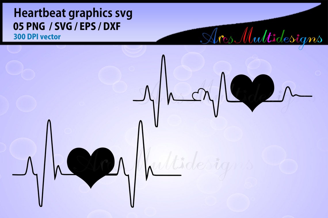 Heart Beat Svg / Ekg Svg Heartbeat / Heartbeat Line Svg / - Etsy