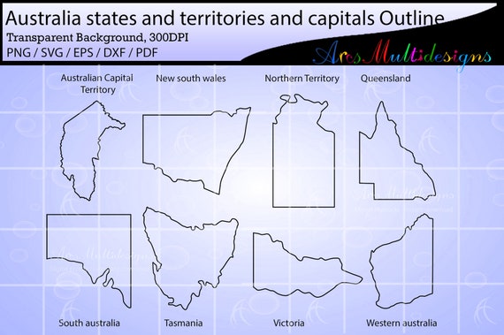 Australia Map States And Capitals Free Transparent Clipart Clipartkey