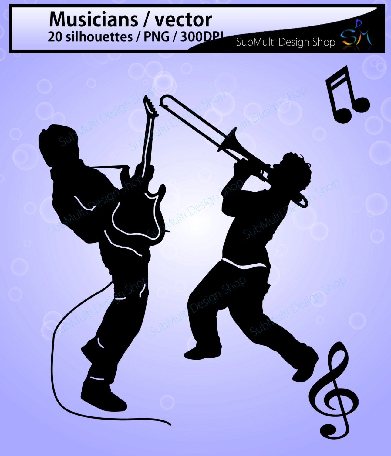 Musicians SVG / Musicians silhouette / Musicians clipart / | Etsy