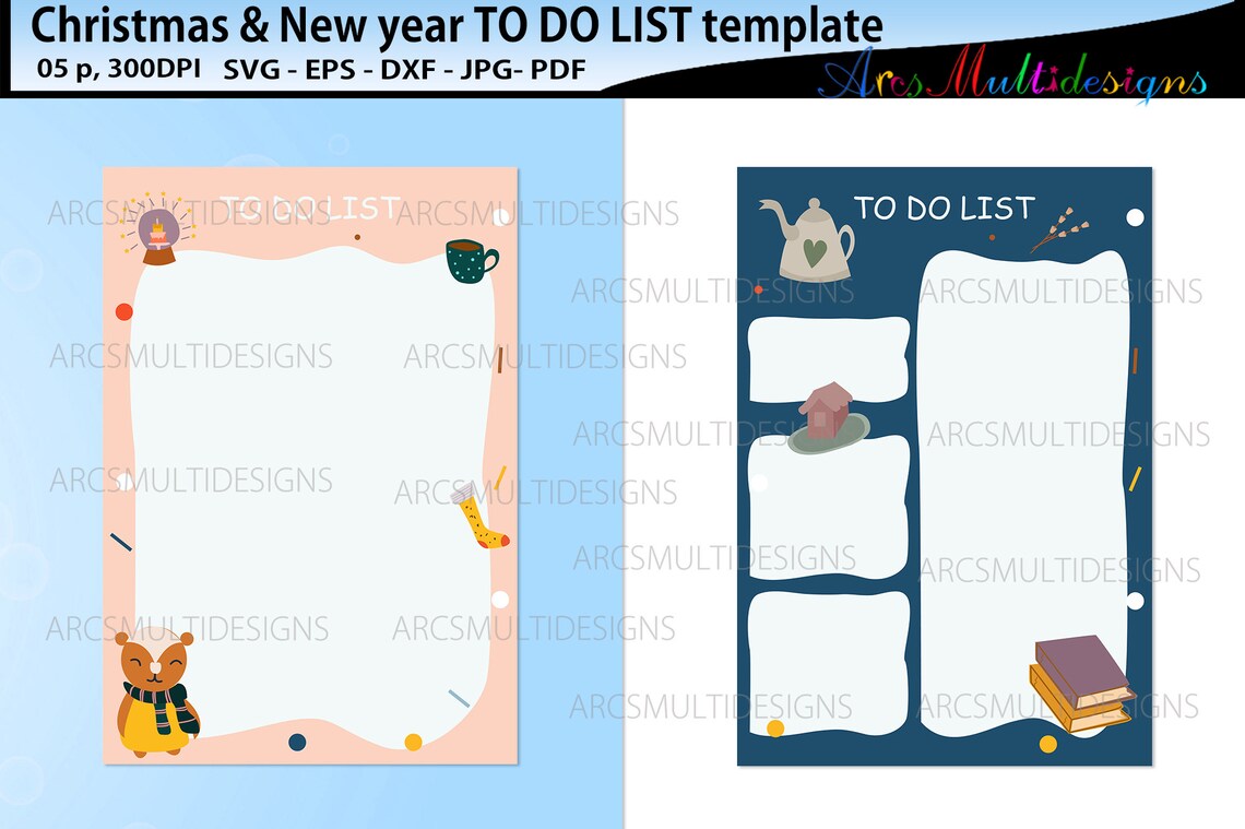 Christmas to Do List Template / New Year to Do List Template / - Etsy