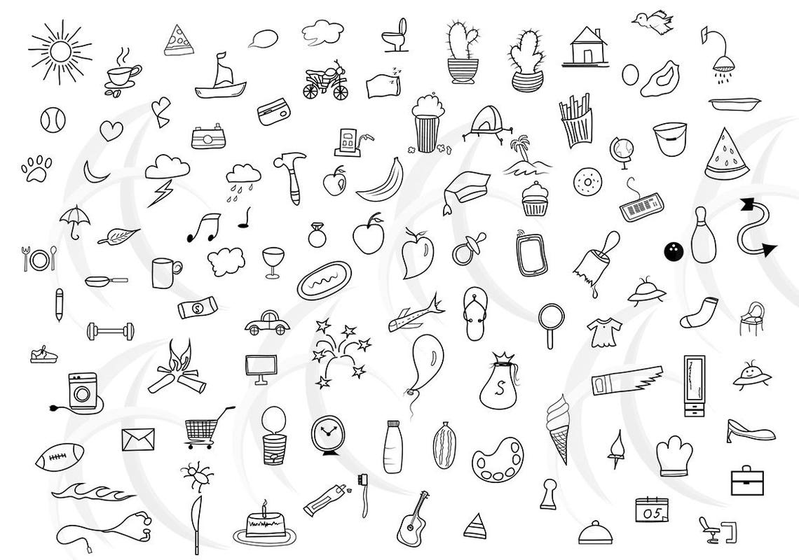 Hand Drawn Vector Clipart / Clip Art Bundle / Vector Bundle / - Etsy