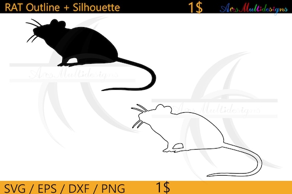 Rat outline svg / rat silhouette outline / rat silhouette svg / rats ...