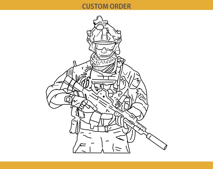 Custom Soldier Cut - Etsy