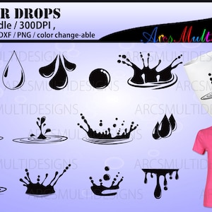 Water Drops Bundle / Water Drop Svg Bundle / Water Drop Vector ...