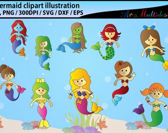 Mermaid Silhouette / Water Girls / High Quality / Beauty Girl | Etsy