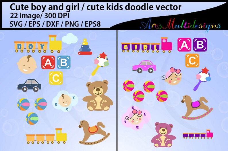 Cute Kids SVG Vector Clipart / Cute Kids Clipart / Teddy - Etsy