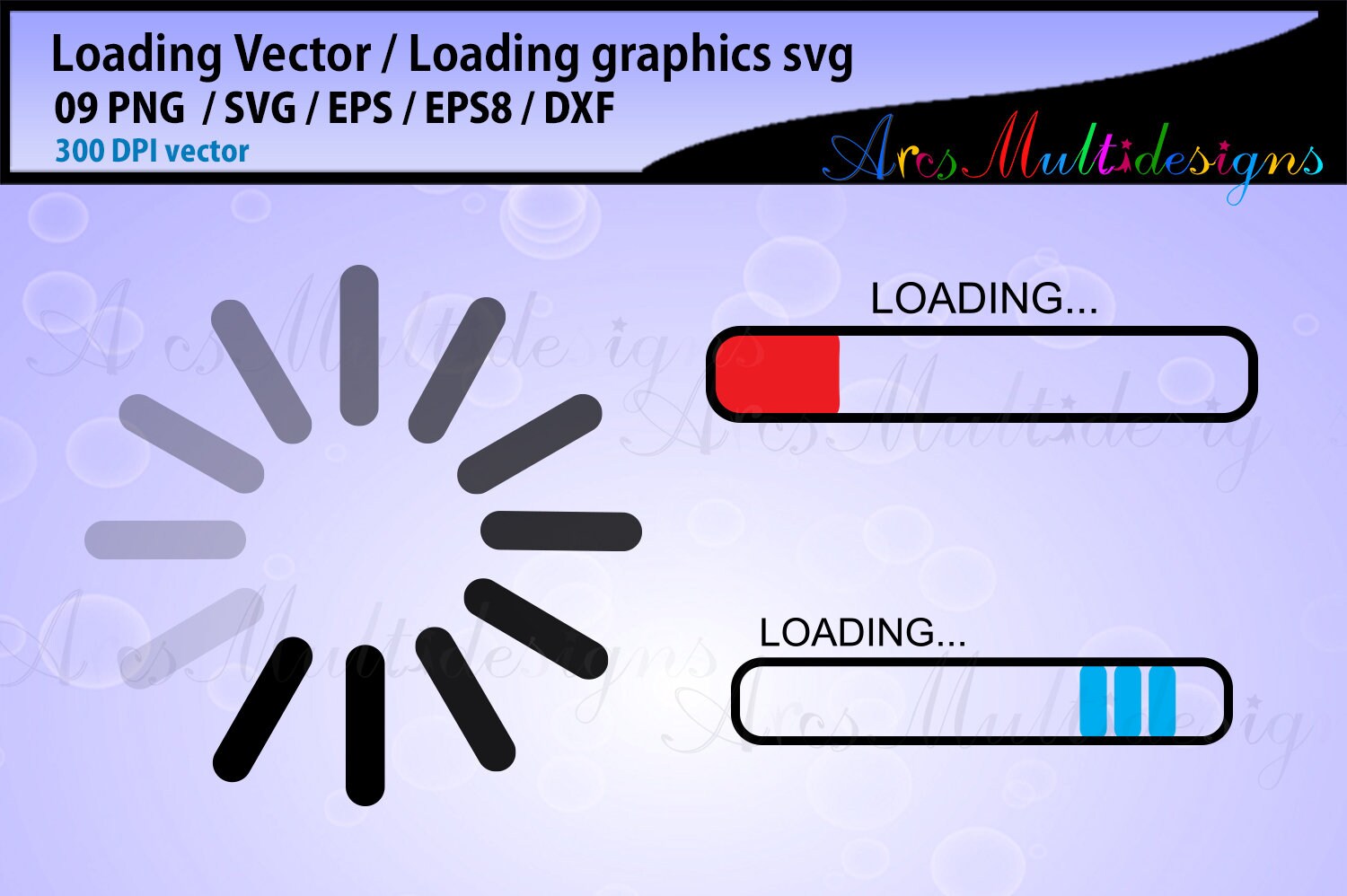 Loading Graphics SVG Vector Clipart (digital Download) - Etsy