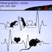 Rat Heartbeat Silhouette / Vector Rat / Rat Heartbeat Graphics / Png ...