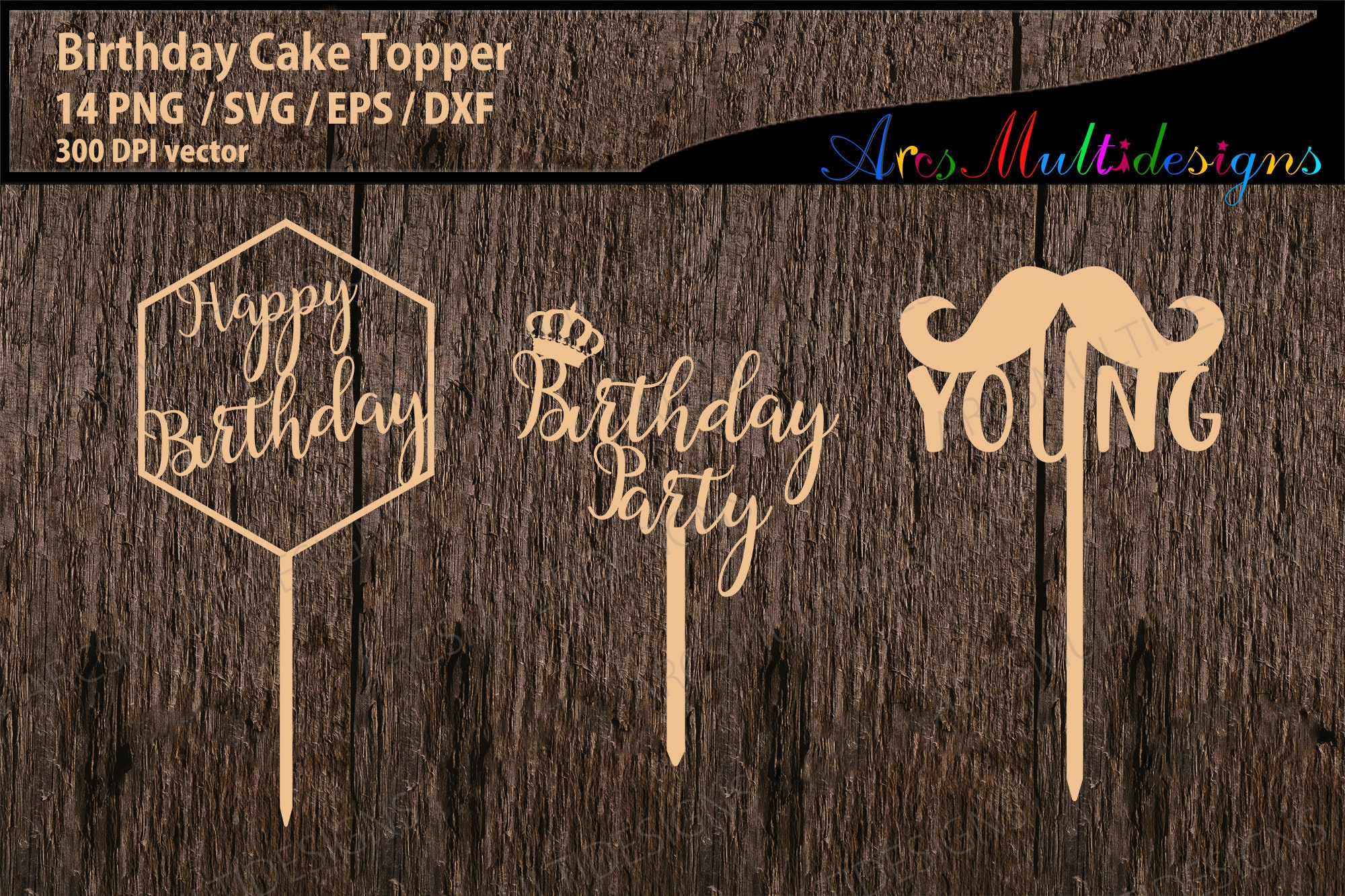 Birthday Cake Topper / Birthday Cake Topper Svg / Cake Topper - Etsy
