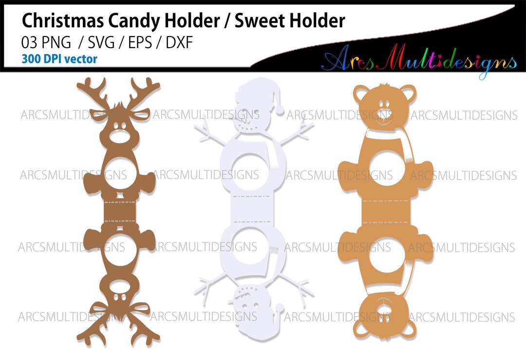 Christmas Candy Holder Svg Bundle / Christmas Sweet Holder - Etsy