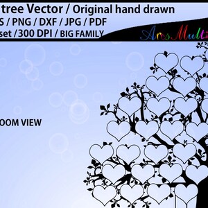 51 Heart Family Tree Clipart, EPS, Dxf, Png, Pdf, Jpg, SVG /family Tree ...