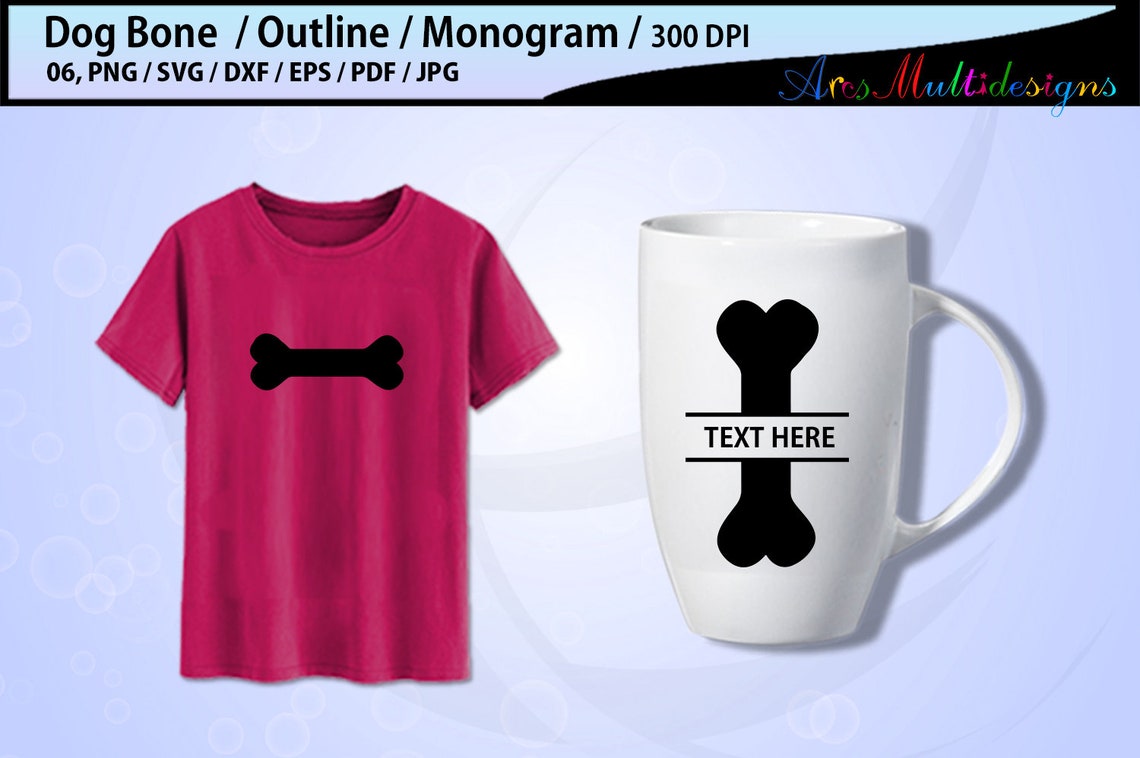 Dog Bone SVG Bundle / Dog Bone Monogram / Dog Bone Silhouette - Etsy