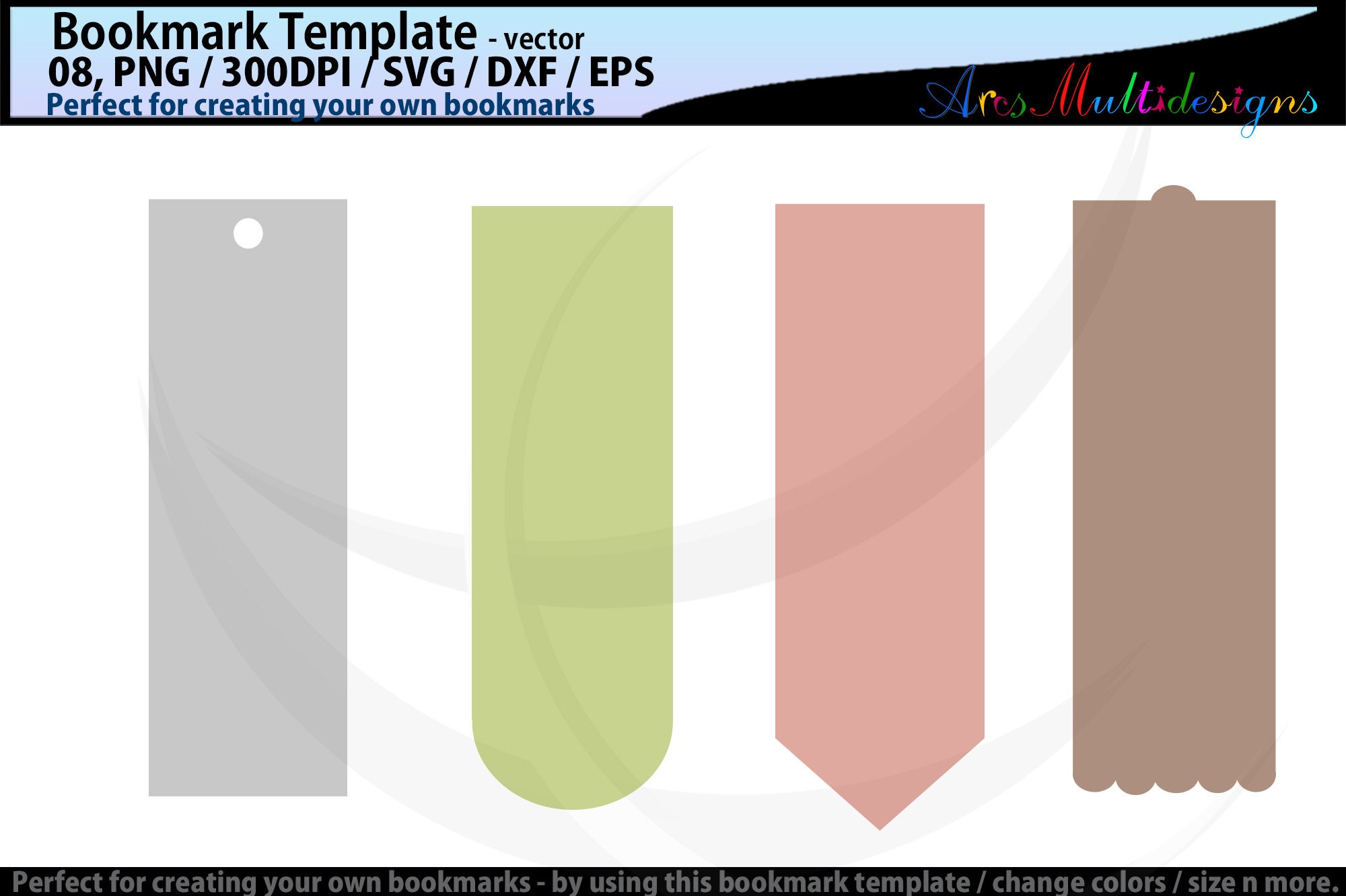 Bookmark Template Svg / Bookmark Template / Bookmarks Svg / Bookmark ...