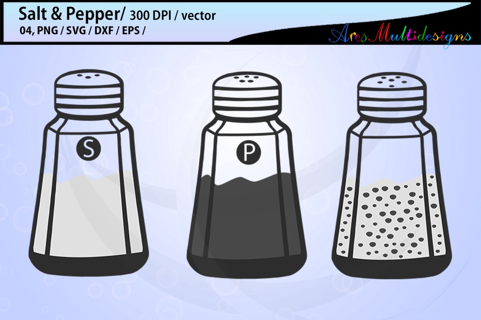 Salt and Pepper Svg Cut Files / Salt and Pepper Vector / Salt - Etsy
