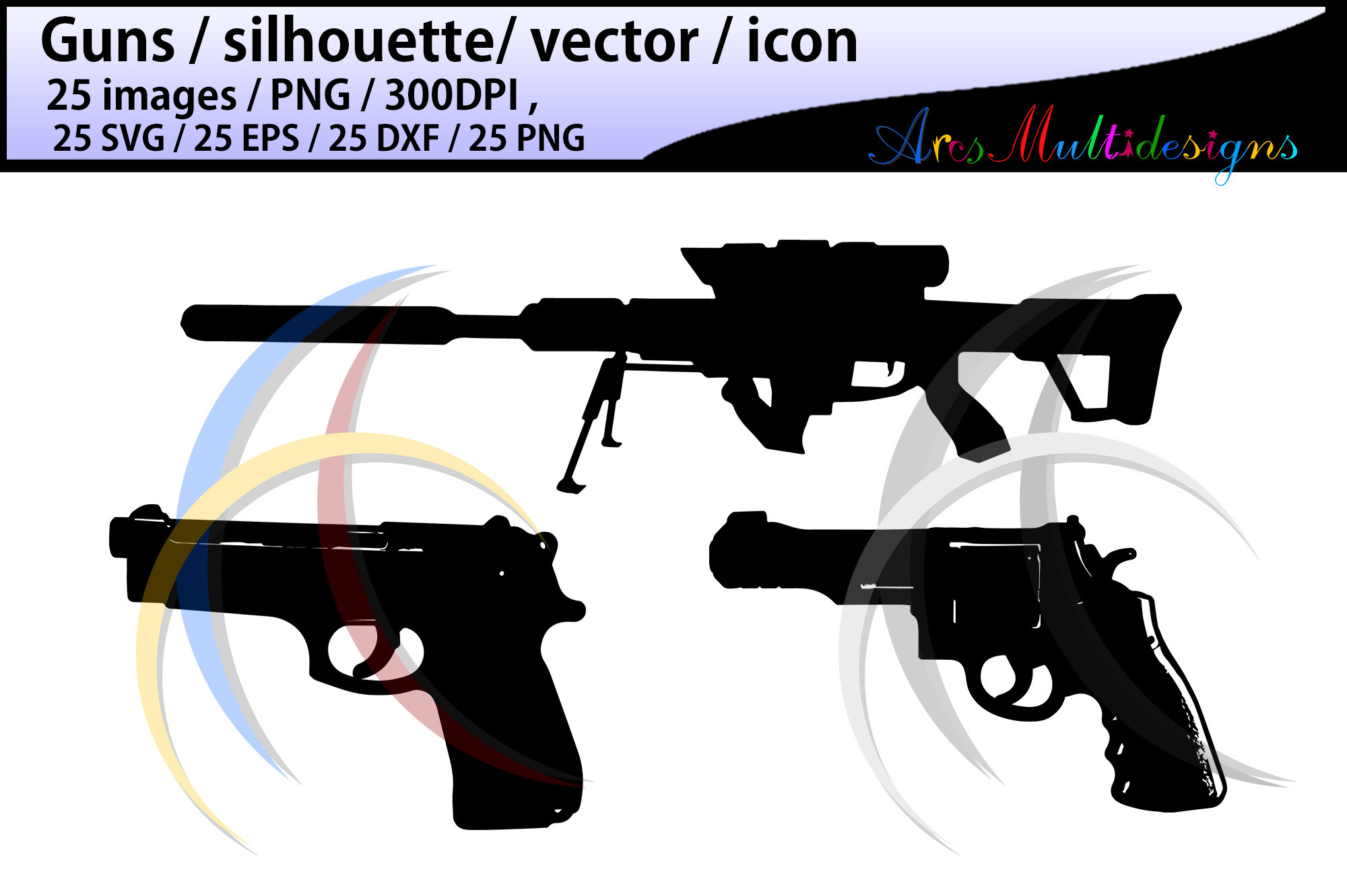 Gun Silhouette / Pistole Svg / Pistole Clipart / Nerf Pistolen | Etsy