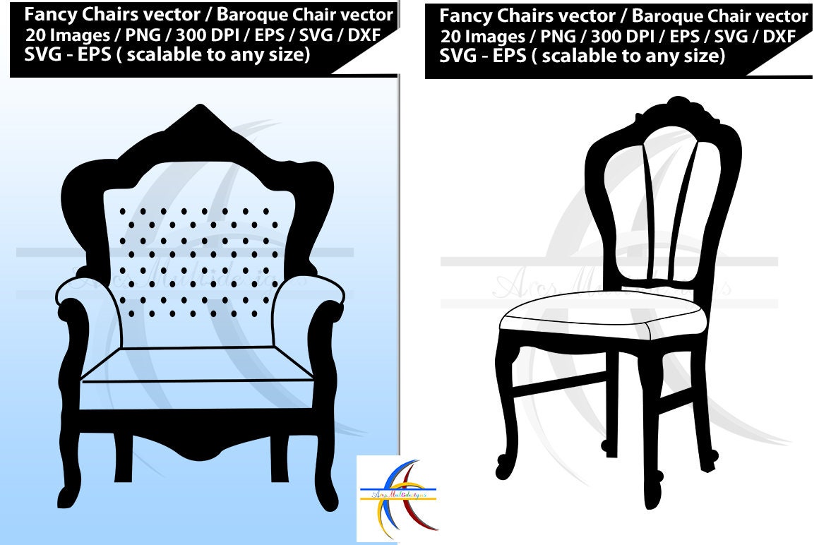 Fancy Chairs Svg Silhouette / Fancy Chair Vectors / Fancy | Etsy