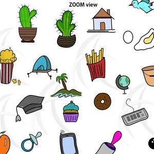 Hand Drawn Vector Clipart / Clip Art Bundle / Vector Bundle / Color ...