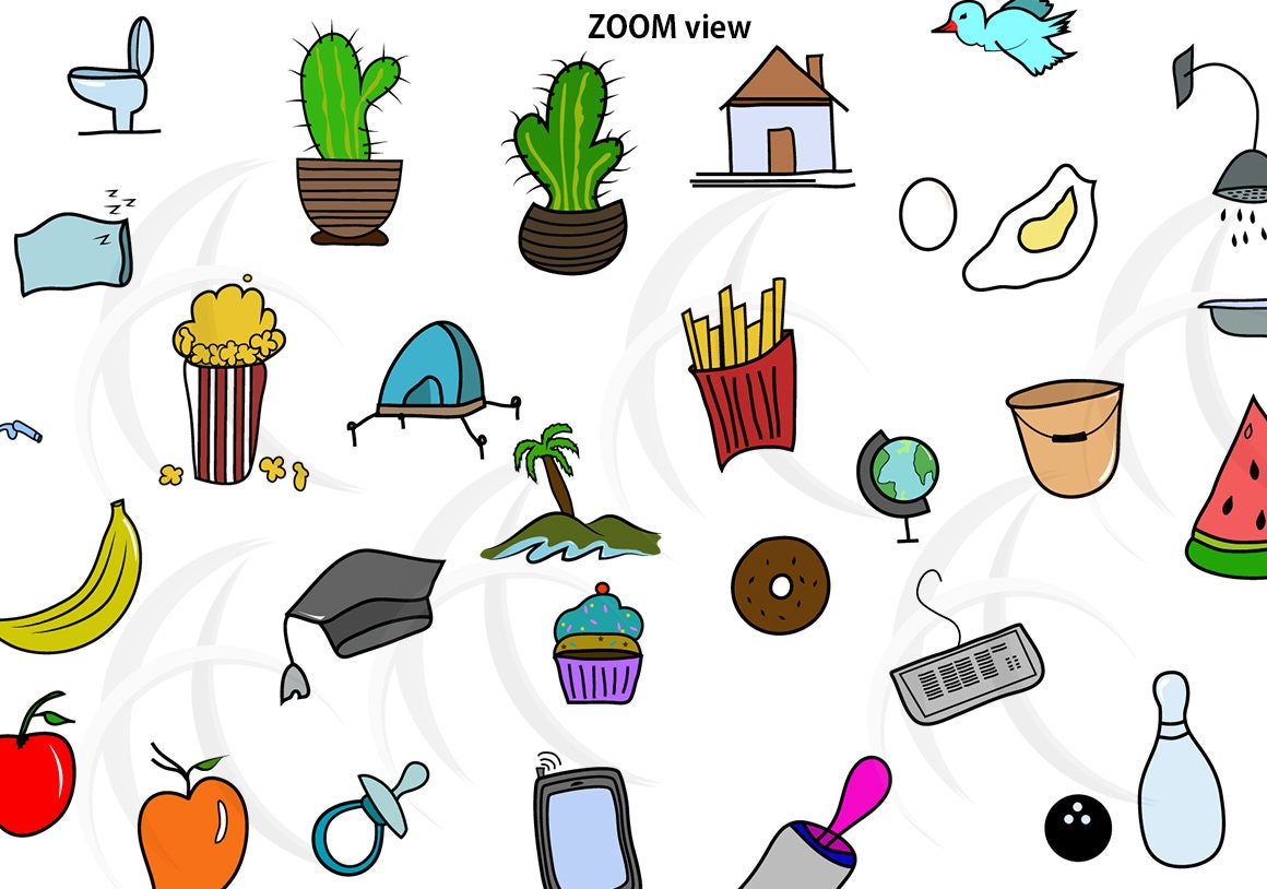 Hand Drawn Vector Clipart / Clip Art Bundle / Vector Bundle / - Etsy
