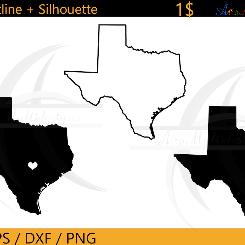 Texas Outline - Etsy
