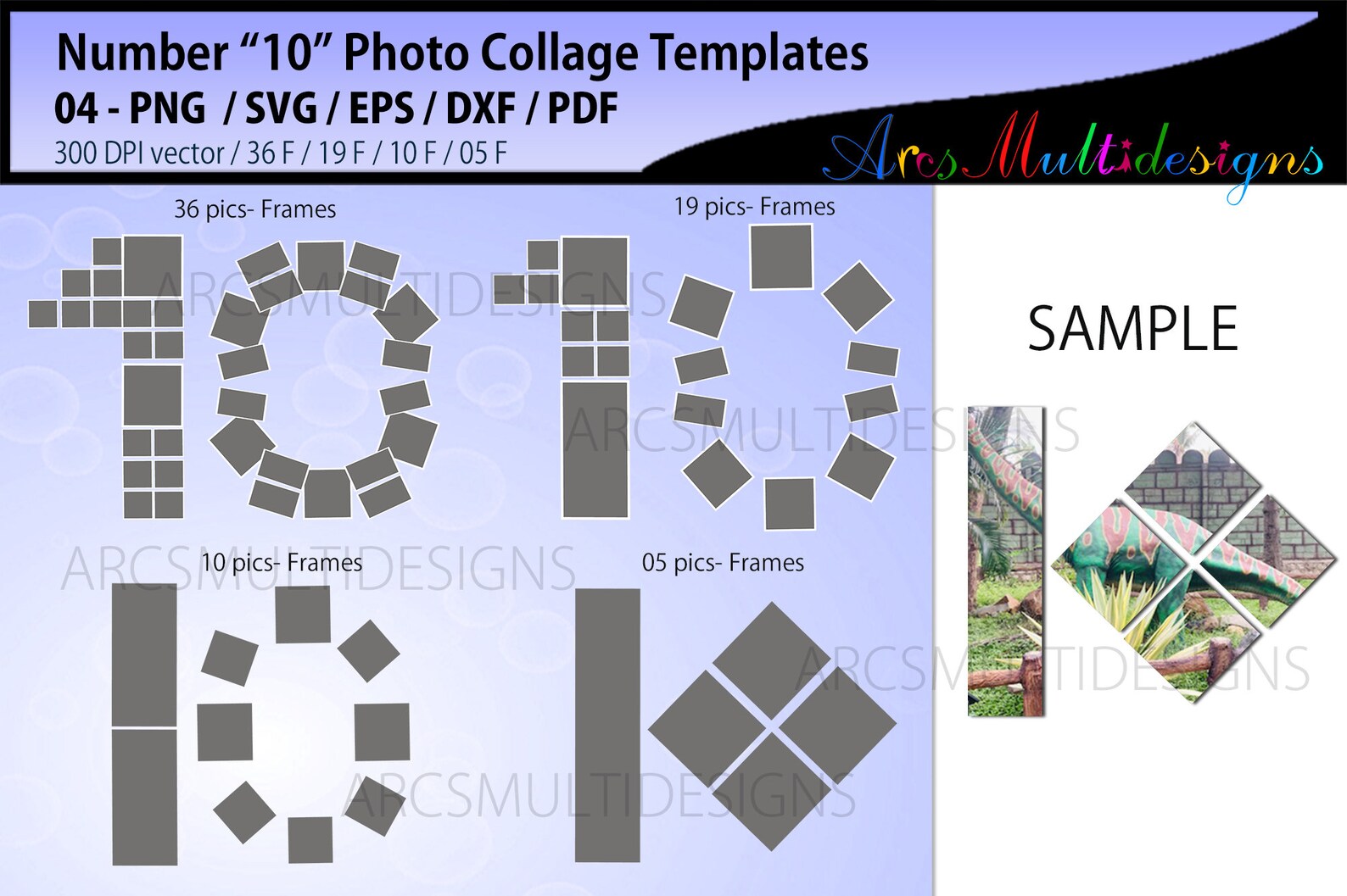 Number Photo Collage Bundle / Number Photo Collage SVG Bundle | Etsy