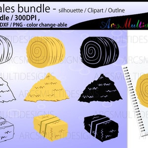 Hay Bales Svg / Hey Bale Silhouette / Hey Bale Clipart / Hey Bale ...