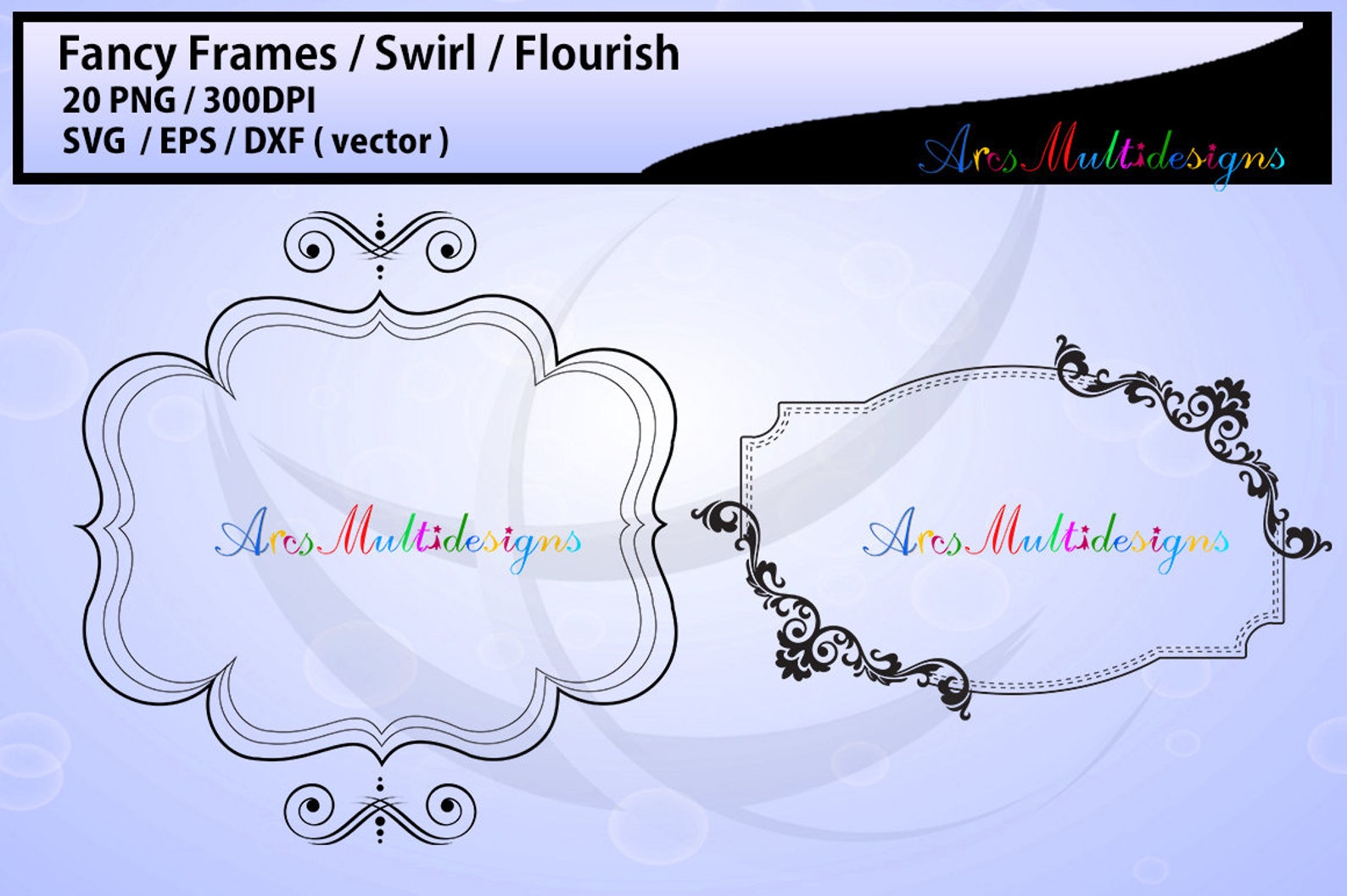 Fancy Frames SVG/ Fancy Labels SVG / Frames EPS/ Borders / - Etsy