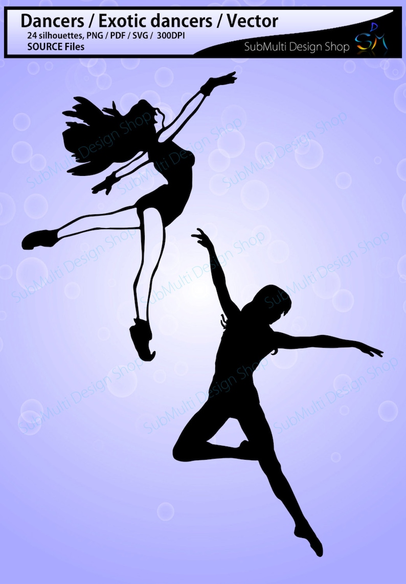 Dancer Silhouettes / HQ / SVG / PDF / Png / Dxf /silhouettes / - Etsy