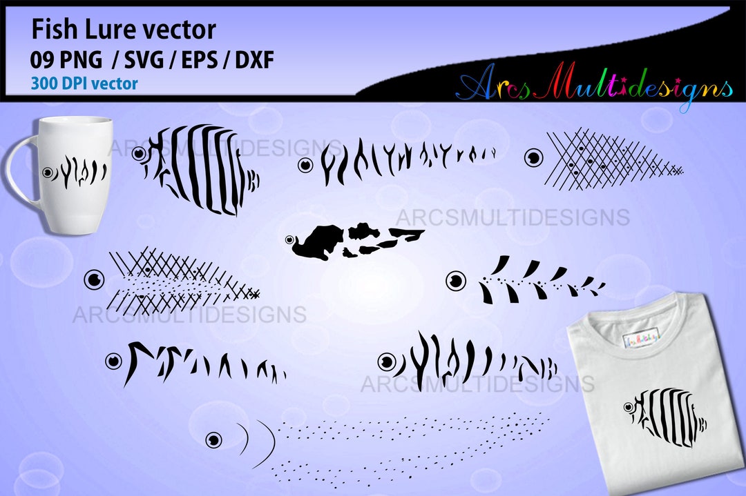 Fishing Lure SVG / Fishing Lure Patterns / Fishing Lure Vector ...