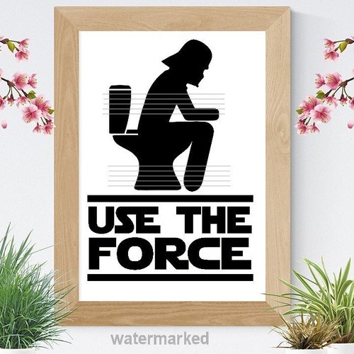 Use the Force Svg Funny Digital Files for Print | Etsy