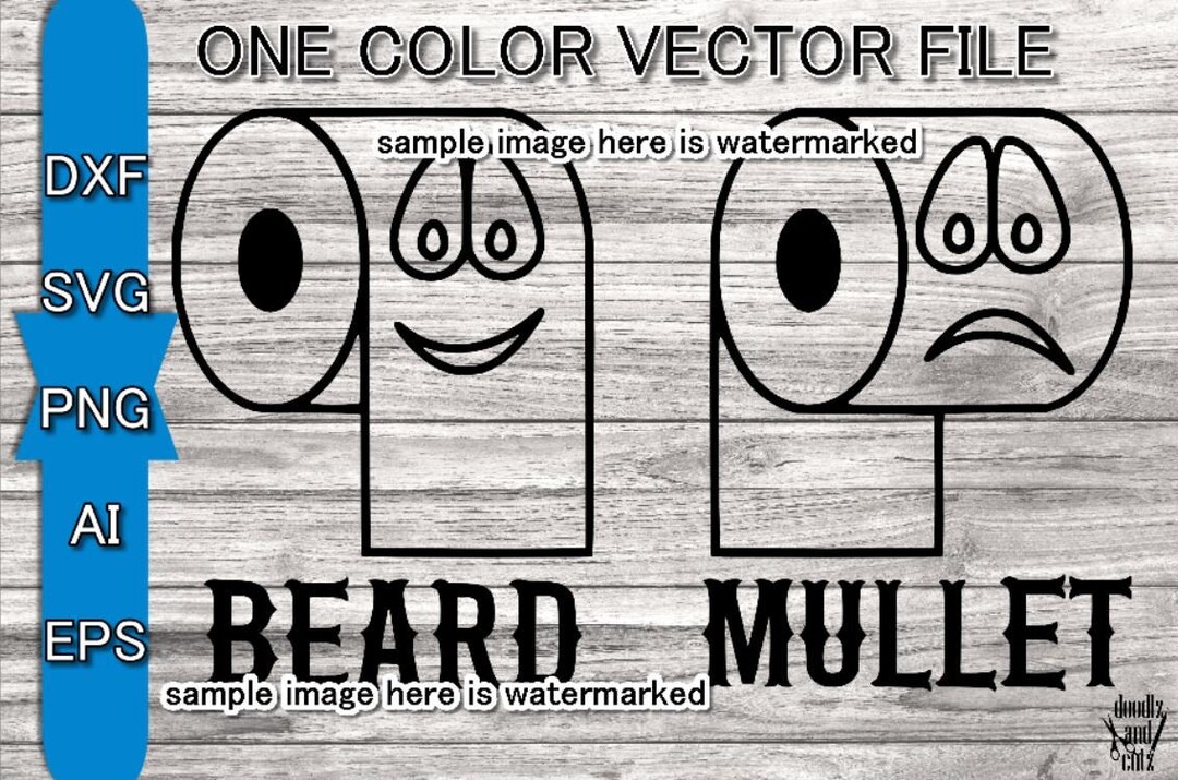 Funny Bathroom Sign Svg - Funny Toilet Paper Svg - Beard or Mullet ...