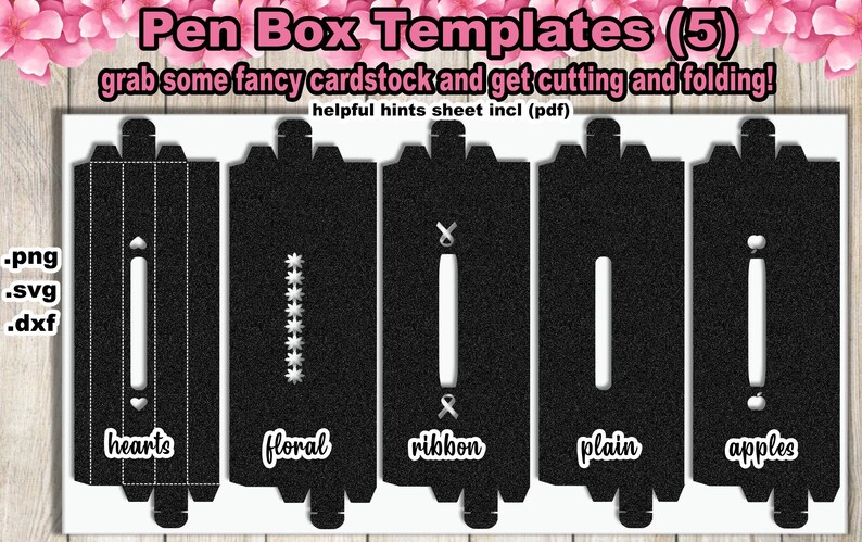 SVG Pen Box Templates for Your Custom Pen Creations Score - Etsy